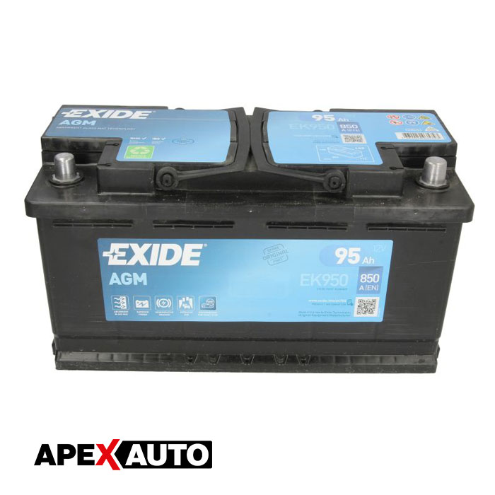 Akumulator EXIDE 95Ah/850A 12V Start&Stop AGM D+ – Apex Auto